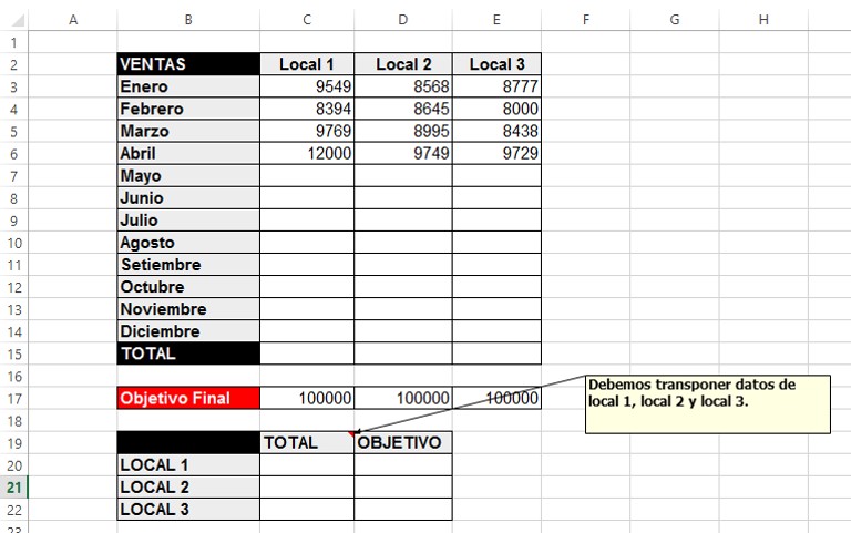 Gráfico de metas - Excel-2win
