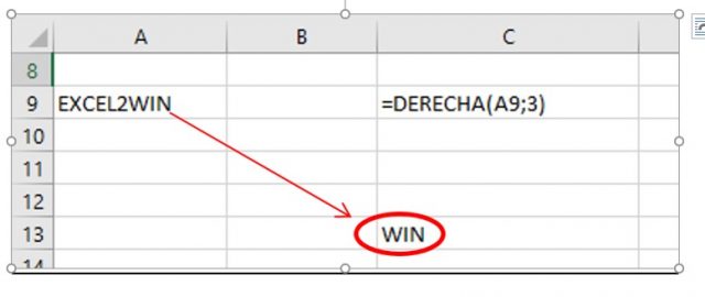 Función Derecha - Excel Básico - Excel-2win
