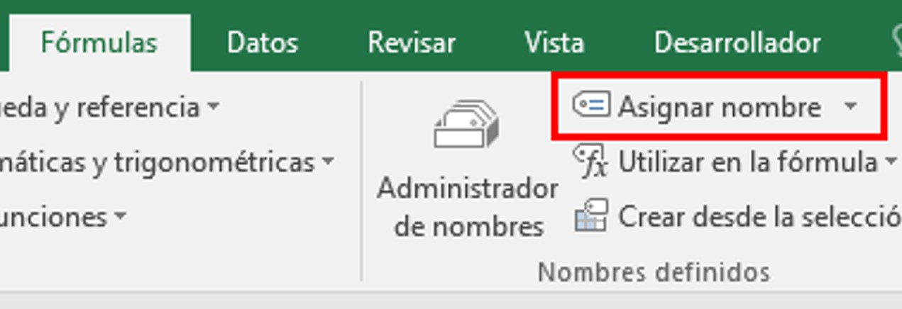Cómo asignar nombre a celdas o rangos - Excel-2win